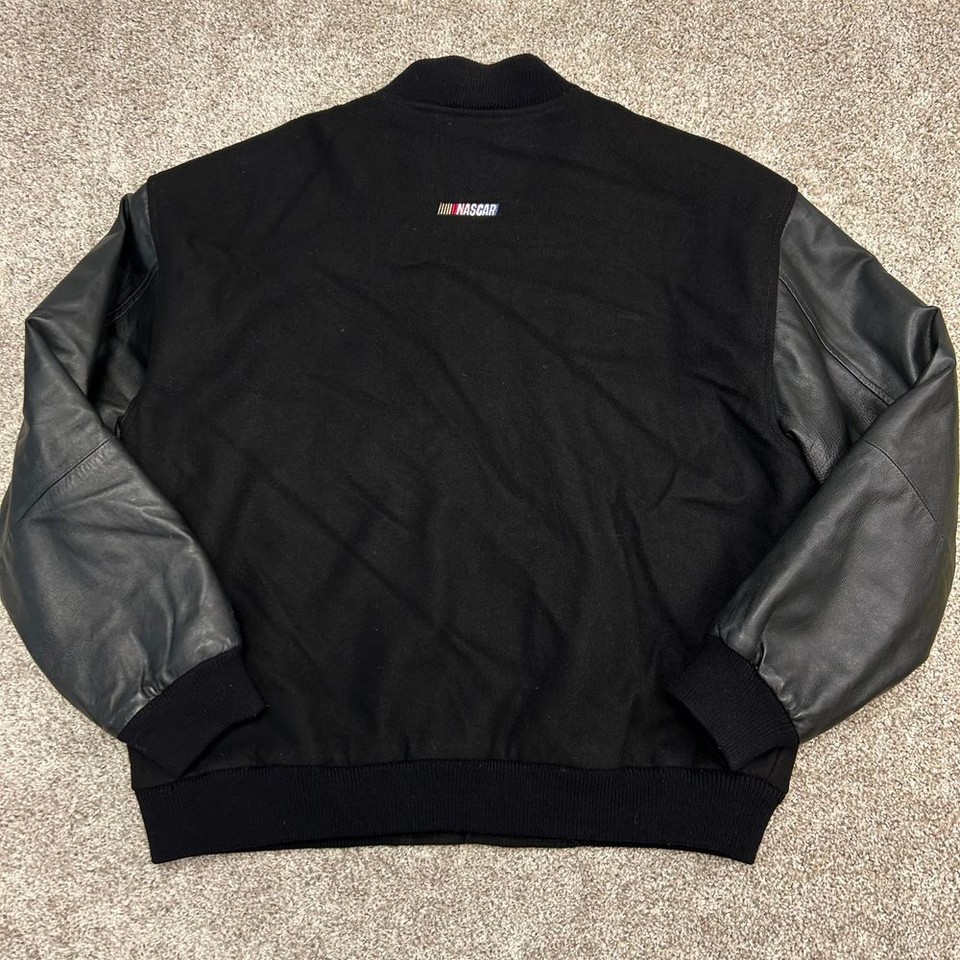 Vintage Cracker Barrel 500 Bomber Jacket Men Size Large Leather Wool ...