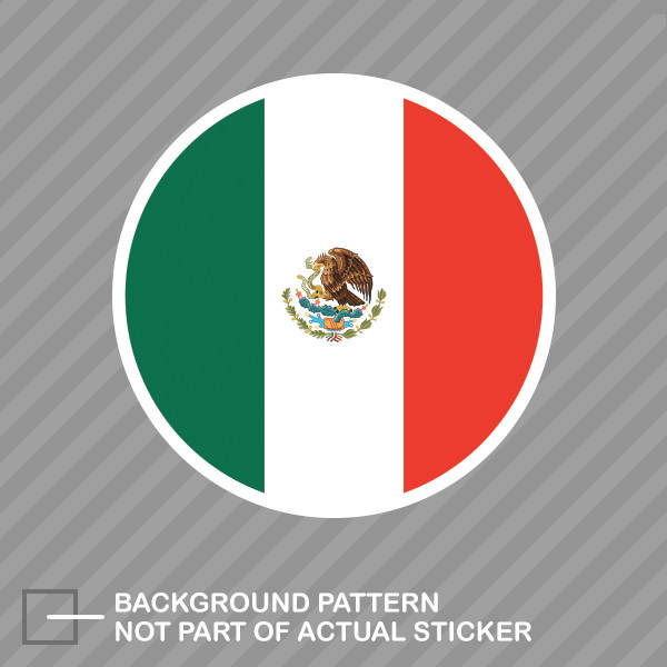 Round Mexican Flag Sticker Decal Vinyl mexico | eBay