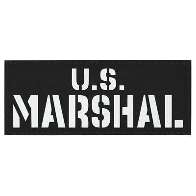reflective US marshal 4x10 hi viz black law enforcement loadout laser ...