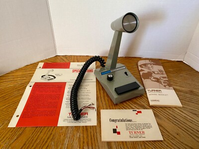 NIB Vintage Turner Plus Three +3 Amplified Ceramic CB Desk Microphone ...