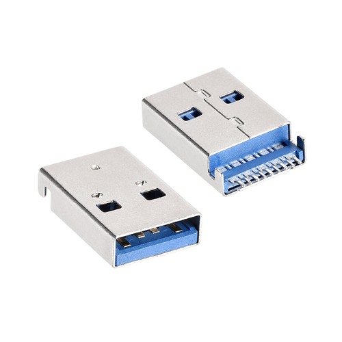 10 x USB 3.0 Type A Male Socket Connector Jack Port 9-Pin 180 Degree ...