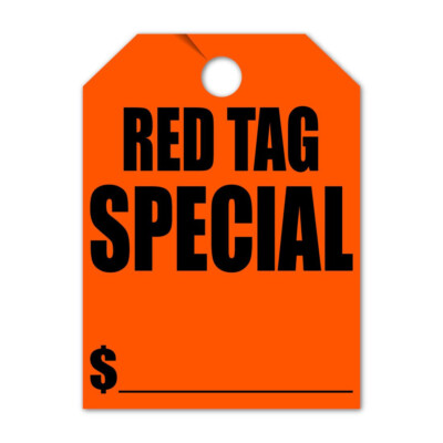 RED TAG SPECIAL Mirror Hang Tags | eBay