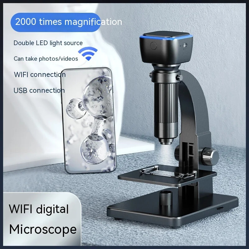 Wifi Microscope 2000X Microscope 500W Pixel Hd1080P Digital ...