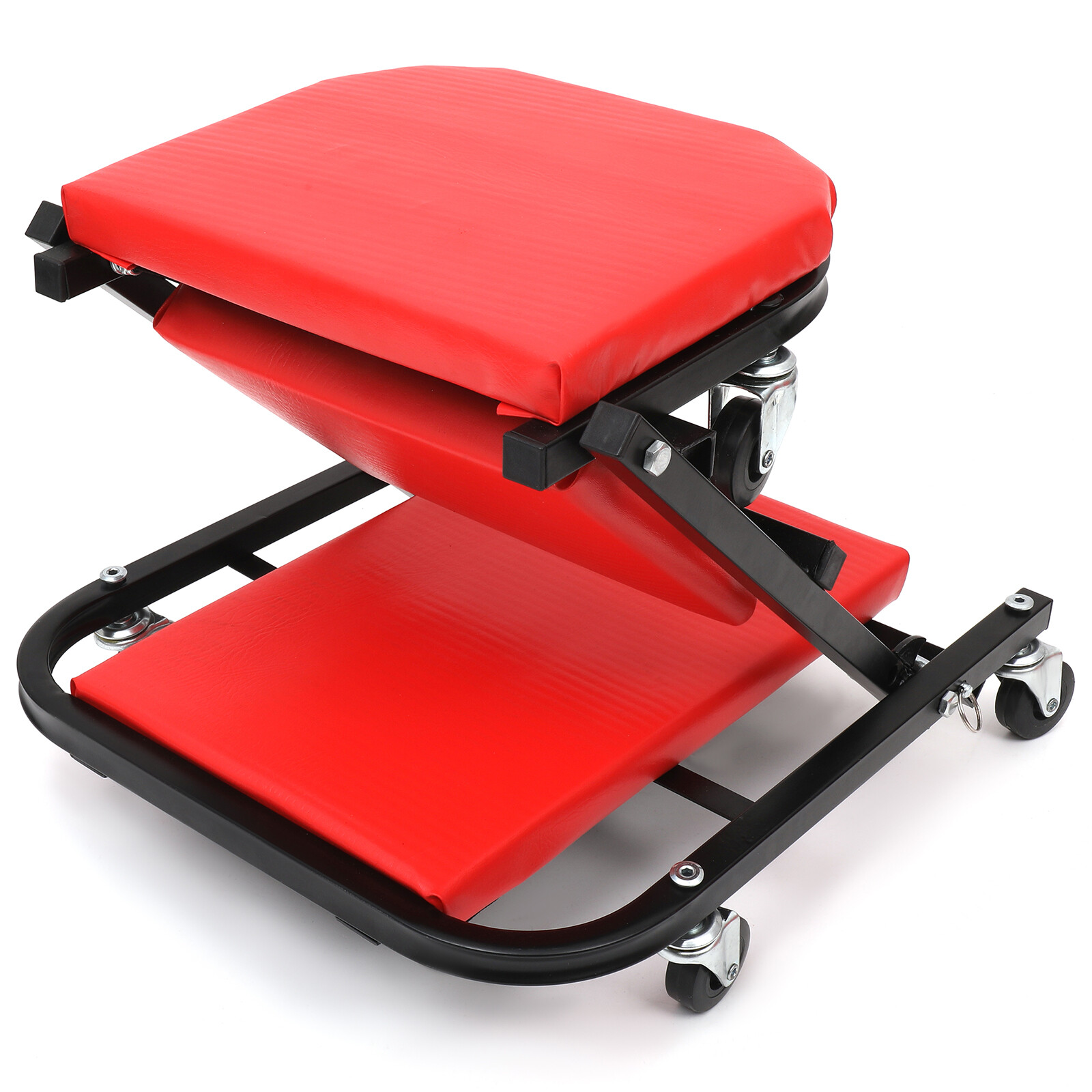 Foldable Z Creeper Seat Rolling Chair Mechanics Shop Garage Work Stool ...