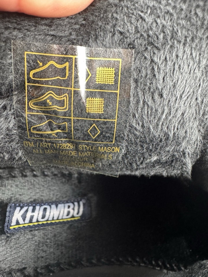 Khombu “Mason” Men’s 8 Hybrid Winter-Rain Boot Front Zip / Waterproof ...