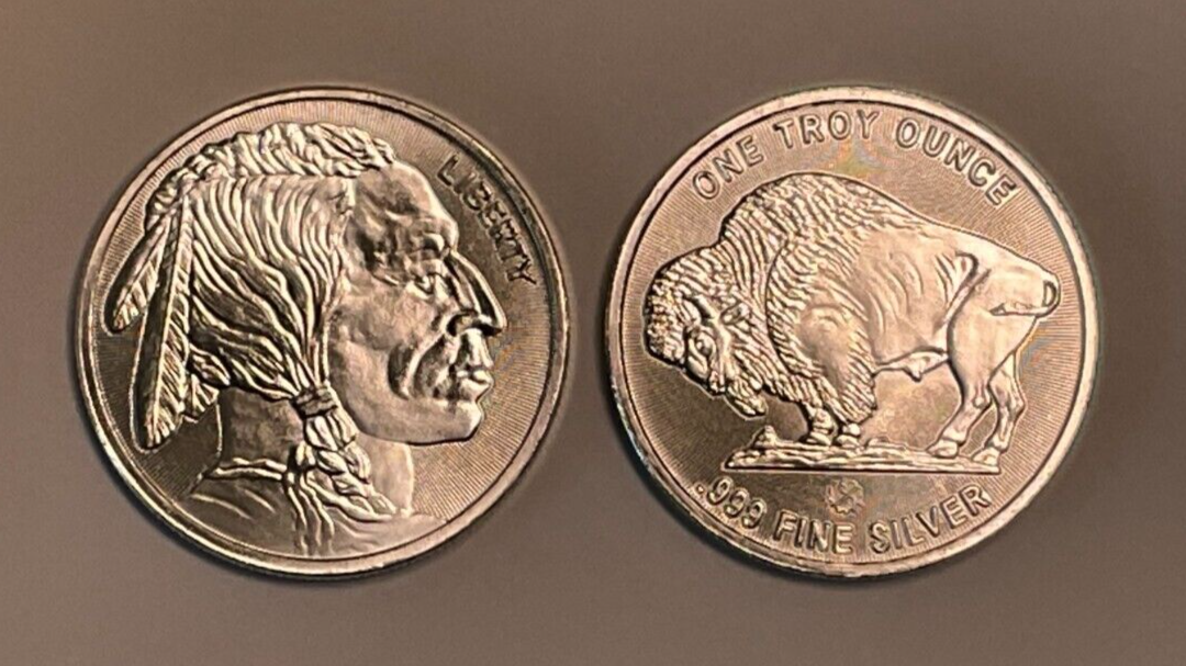 TWENTY 1 oz .999 Fine Silver Buffalo Nickel Design BU Rounds, with ...