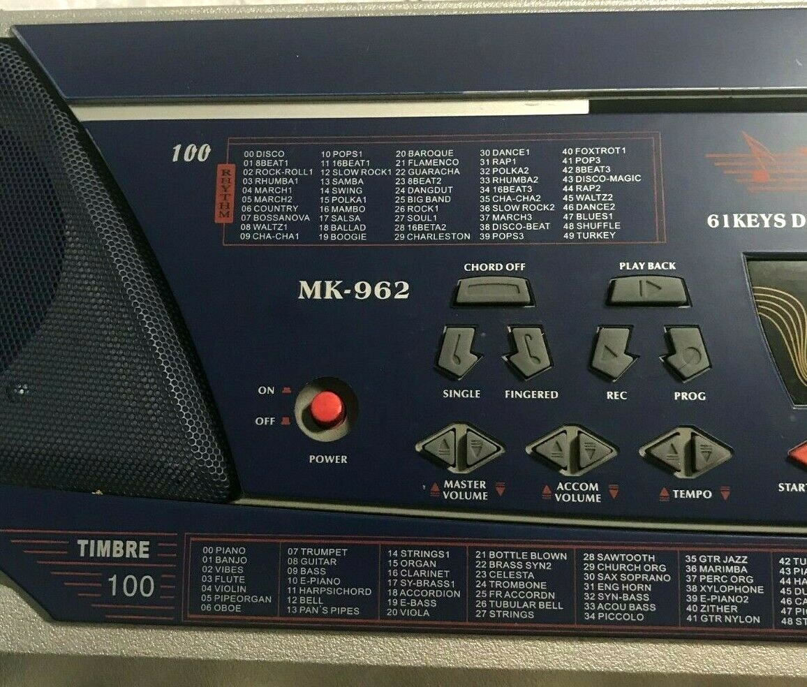 MEIKE (MK-962) 61 KEYS DIGITAL ELECTRONIC KEYBOARD works great TESTED w ...