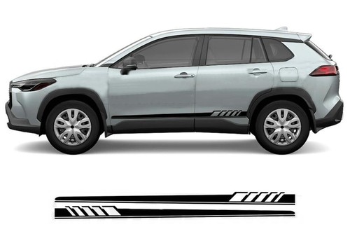 2 PCS Car Door Side Skirt Long Stripes Stickers for Toyota Corolla ...