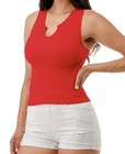 Hot Red Ribbed Slim Fit Seamless Top S/m L/Xl Devil Cami Crop Top New ...