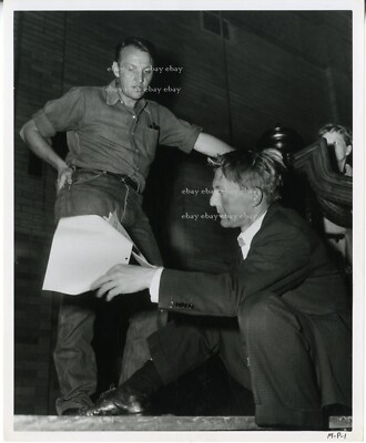 *tournage Joseph Losey David Wayne film M photo US argentique vintage ...