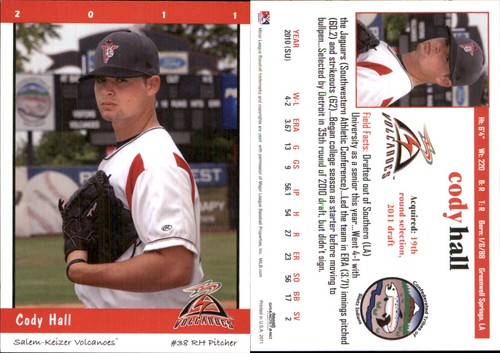 2011 Grandstand Salem-Keizer Volcanoes - Cody Hall (RC) for sale online ...