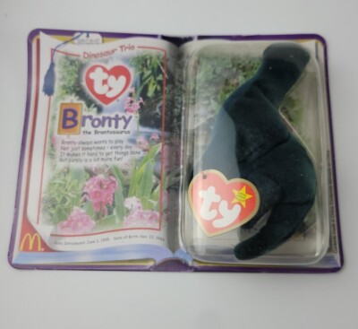TY Bronty the Brontosaurus 1994 Mc Donald Beanie Baby RARE RETIRED ...