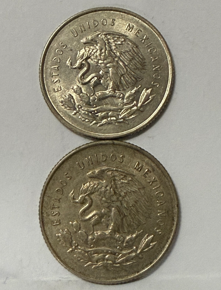 Mexico 1951 and 1952 Silver 25 Centavos Circulated Coins M136 | eBay