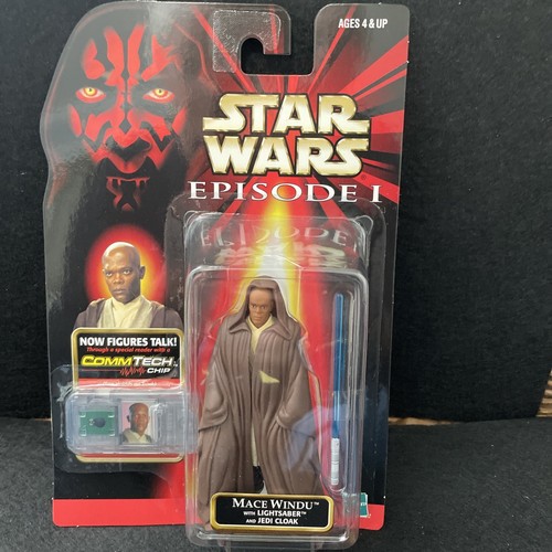 1998 Star Wars Episode 1: The Phantom Menace Mace Windu Commtech Figure ...