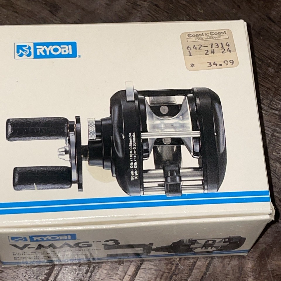 VTG NIB 1984 RYOBI V-MAG 3 BAIT CASTING REEL W BOX, PAPERWORK | eBay