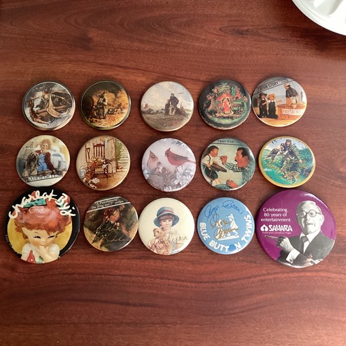 Pin back Buttons Lot Of 15. Some Are Signed. | eBay