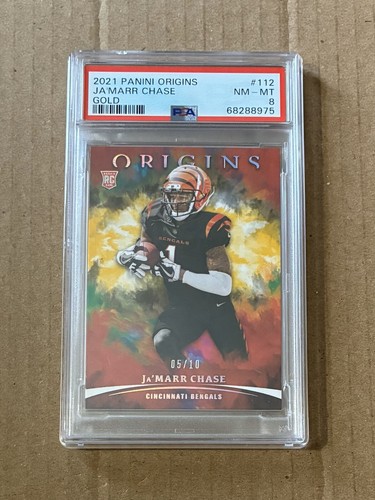 2021 Panini Origins Ja'marr Chase Rookie Gold /10! PSA 8! Bengals! RC ...