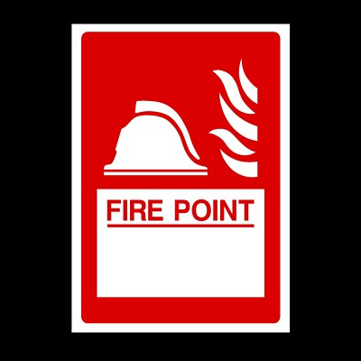 Fire Point Location Plastic Sign OR Sticker - A6 A5 A4 (FE14) | eBay UK