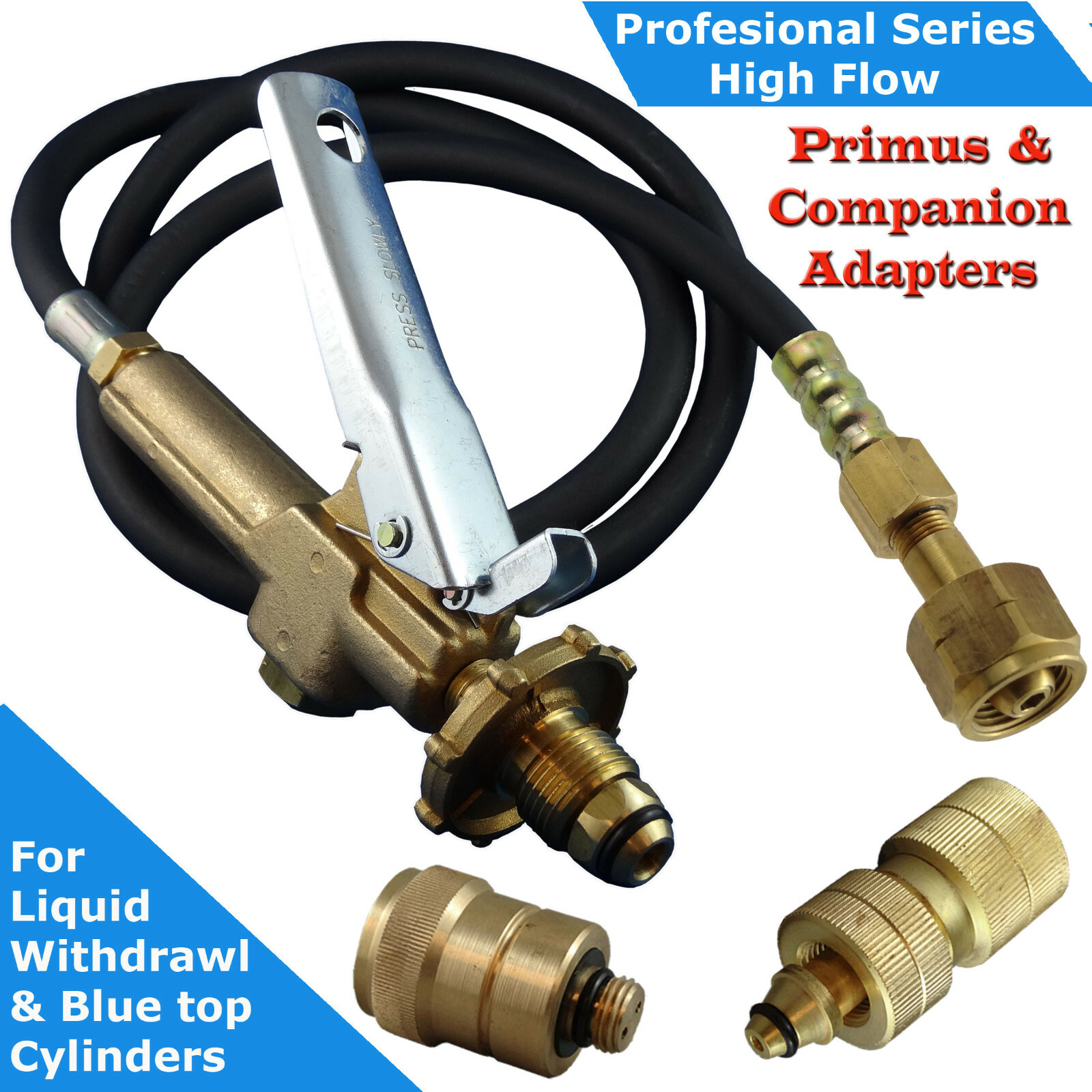 LPG Filler Gun & Hose CGA 555 to POL/BBQ , with Primus and Companion ...