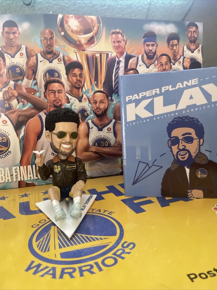 PAPER PLANE Klay Thompson Bobblehead 2023 Golden State Warriors SGA ...