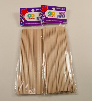 Mini Wood Dowels Crafting Crafts Art Wood Work 6" long New | eBay