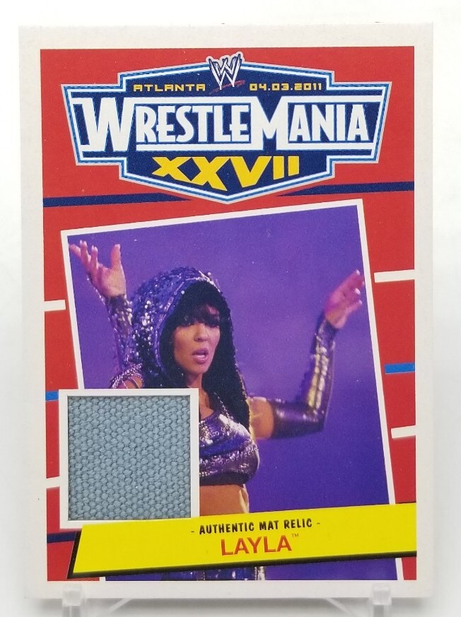 2012 Topps Heritage WWE - LAYLA - Wrestlemania XXVII Authentic Ring Mat ...