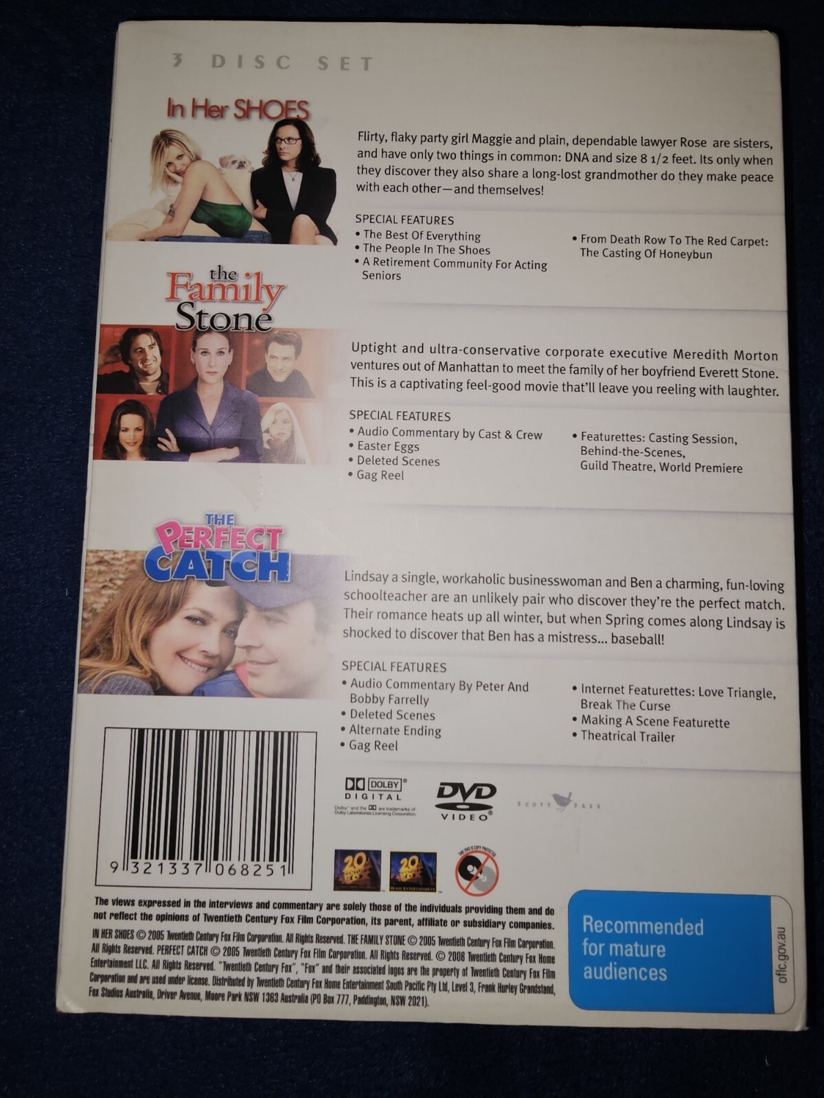 In Her Shoes / The Family Stone / The Perfect Catch DVD | eBay Australia