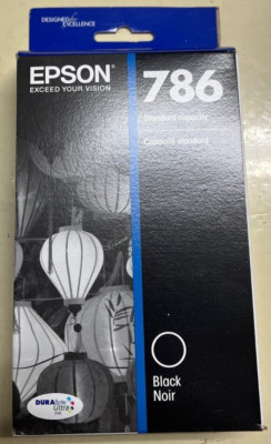 GENUINE Epson 786 DURABrite Ultra Ink Standard-Capacity Black Expires ...