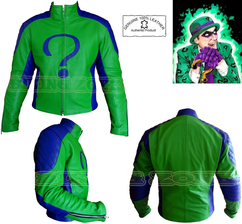 THE RIDDLER STYLE MENS ARMOURS MOTORBIKE / MOTORCYCLE LEATHER JACKET | eBay