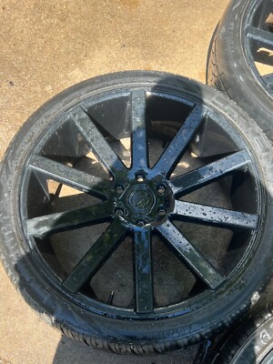 24 inch dub edition black rims and lionhart tires | eBay