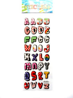 (2) Sticker Aufkleber Buchstaben 3D Softy ABC Scrapbooking Basteln ...