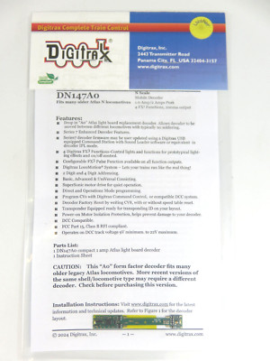 Digitrax DN147A0 N Scale Decoder Fits many older Atlas N Scale ...