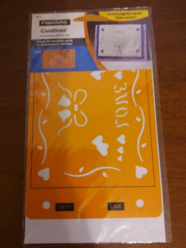 Fiskars CardBoss Embossing Stencil Set Love #5671 78484056714| eBay