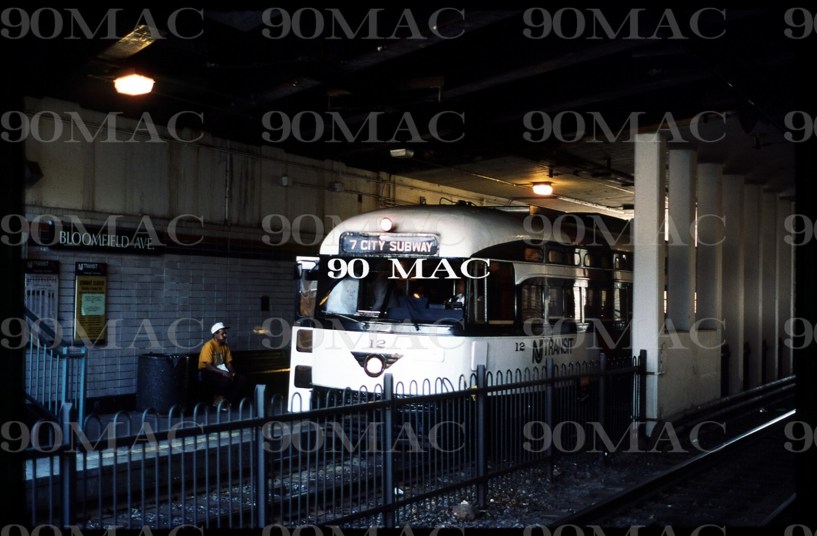 NEW JERSEY TRANSIT-NJT. PCC TROLLEY #12. Newark (NJ). Original Slide ...