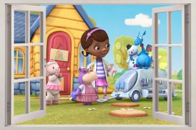 DOC MCSTUFFINS Disney 3D Window View Decal WALL STICKER Home Decor Art DIY | eBay