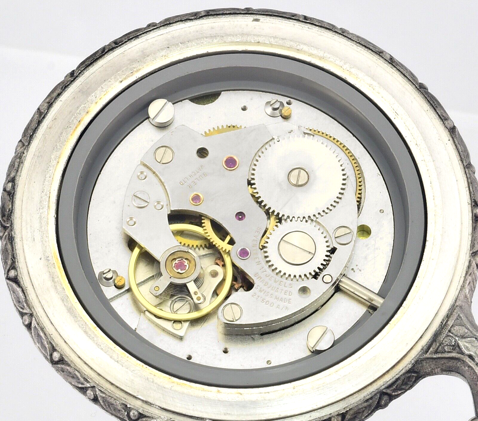 Vintage BULER Swiss 17 Jewels Silver Hunter Pocket Watch - Diana The ...