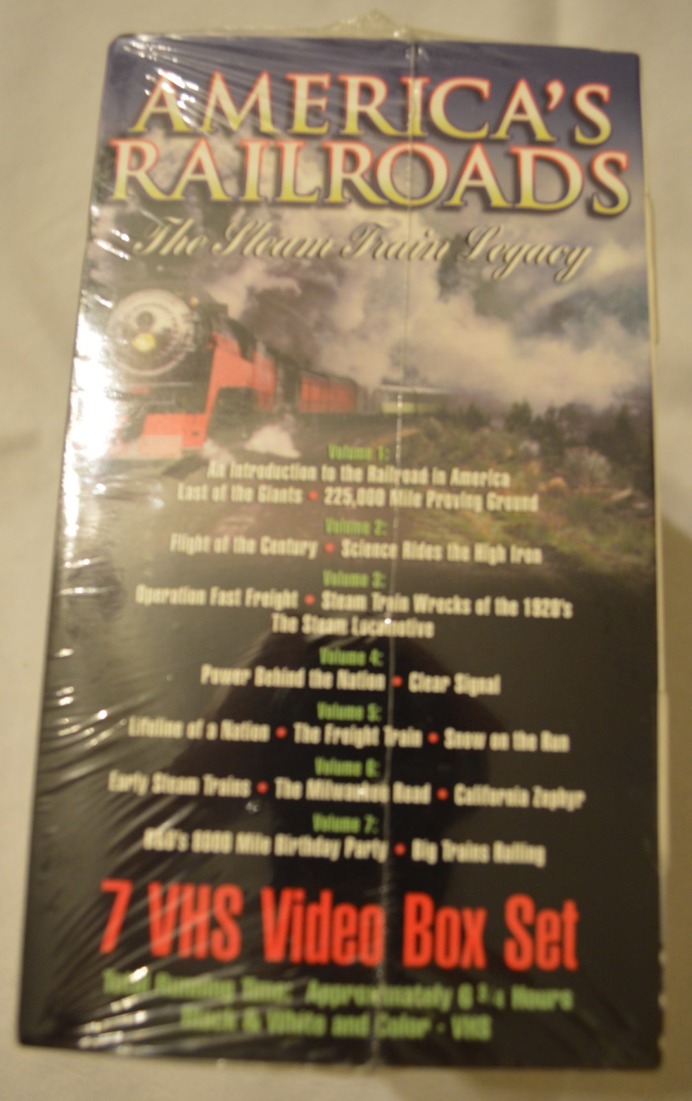 NEW!!AMERICA'S RAILROADS The Steam Train Legacy 7 VHS Tape Box Set 1995 ...