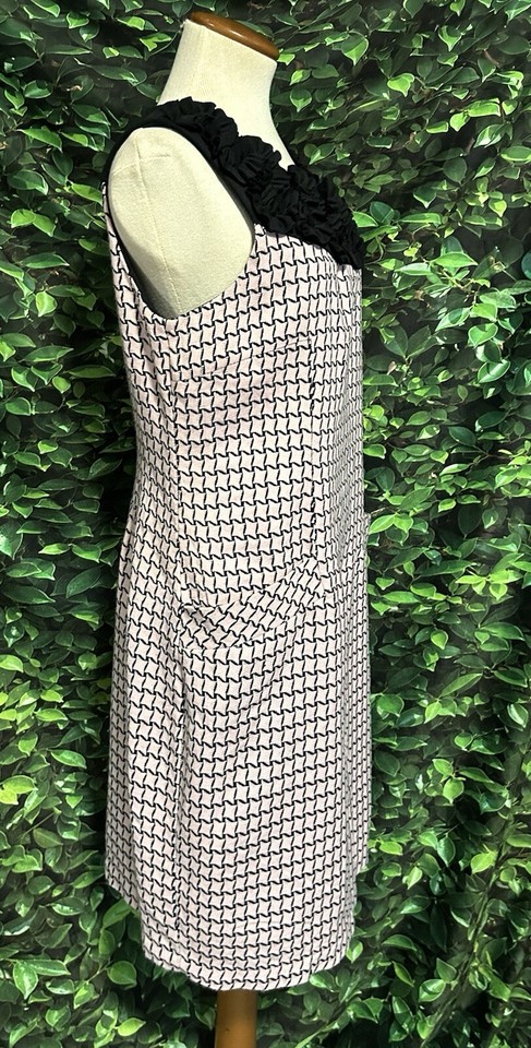 Vintage Rabbit Rabbit Rabbit Sheath Dress Sleeveless Lined Pink Black ...