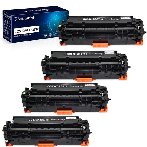 1-4PK CC530A BK Toner Cartridge For HP Color CP2025 CP2025n CM2320n ...
