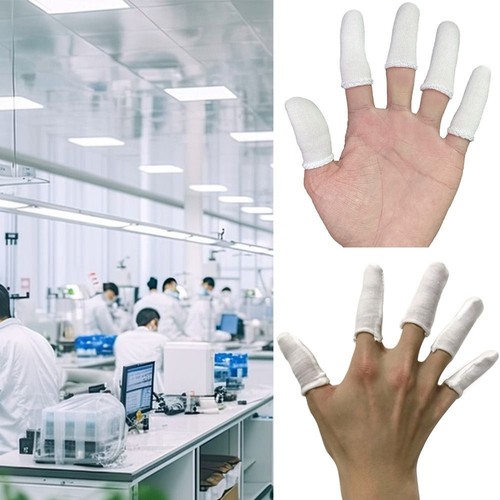 100PCS Thickening Finger Covers White Finger Protectors Cotton Finger ...