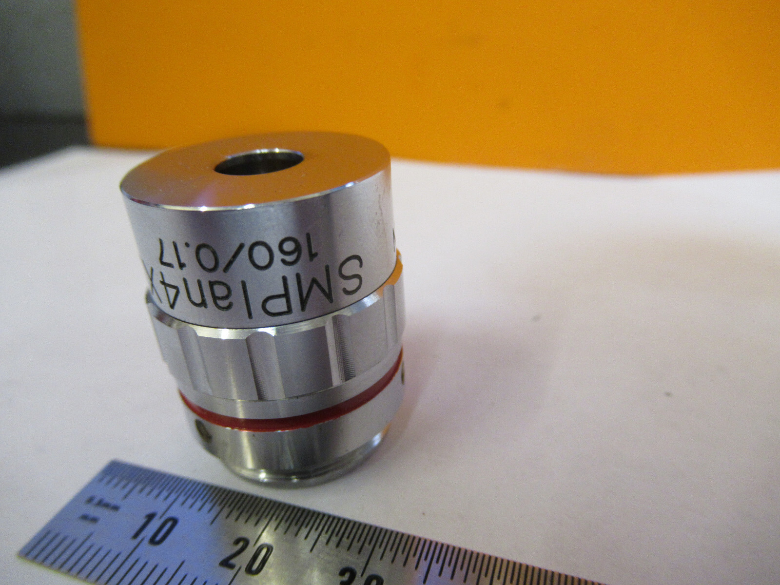 MEIJI JAPAN 4X /160 OBJECTIVE LENS OPTICS MICROSCOPE PART AS PICTURED ...