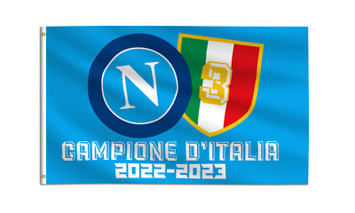 Napoli S.S.C Flag 3X5Ft Banner Azzurri Napoli Campione IItalia Scudetto ...
