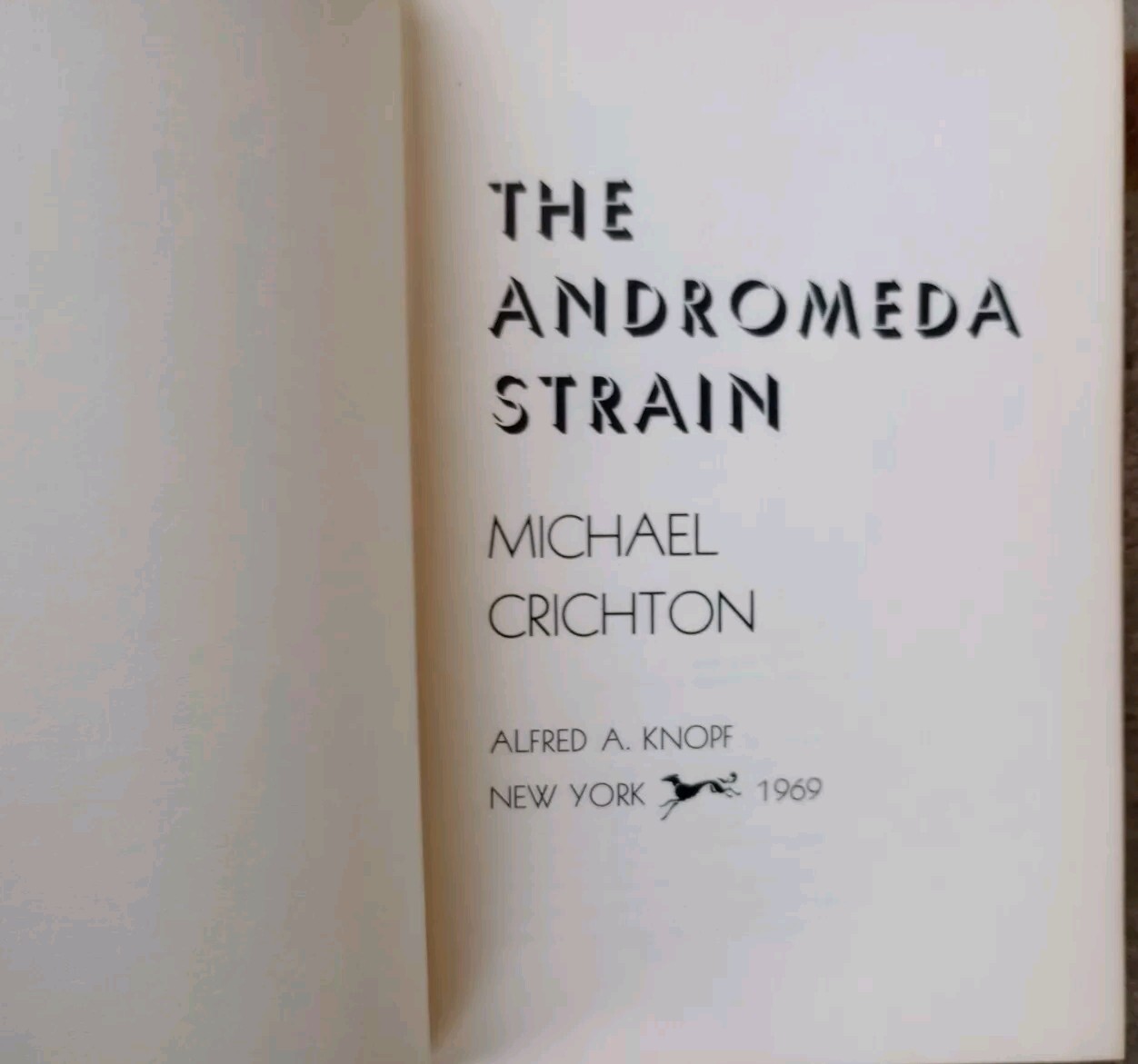 1st EDITION The Andromeda Strain by Michael Crichton 1969 Hardcover 1st ...