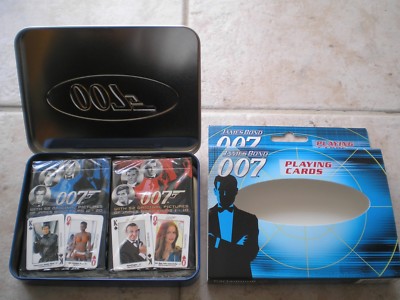 James Bond 007 40th anniversary double deck playing cards in tin ...