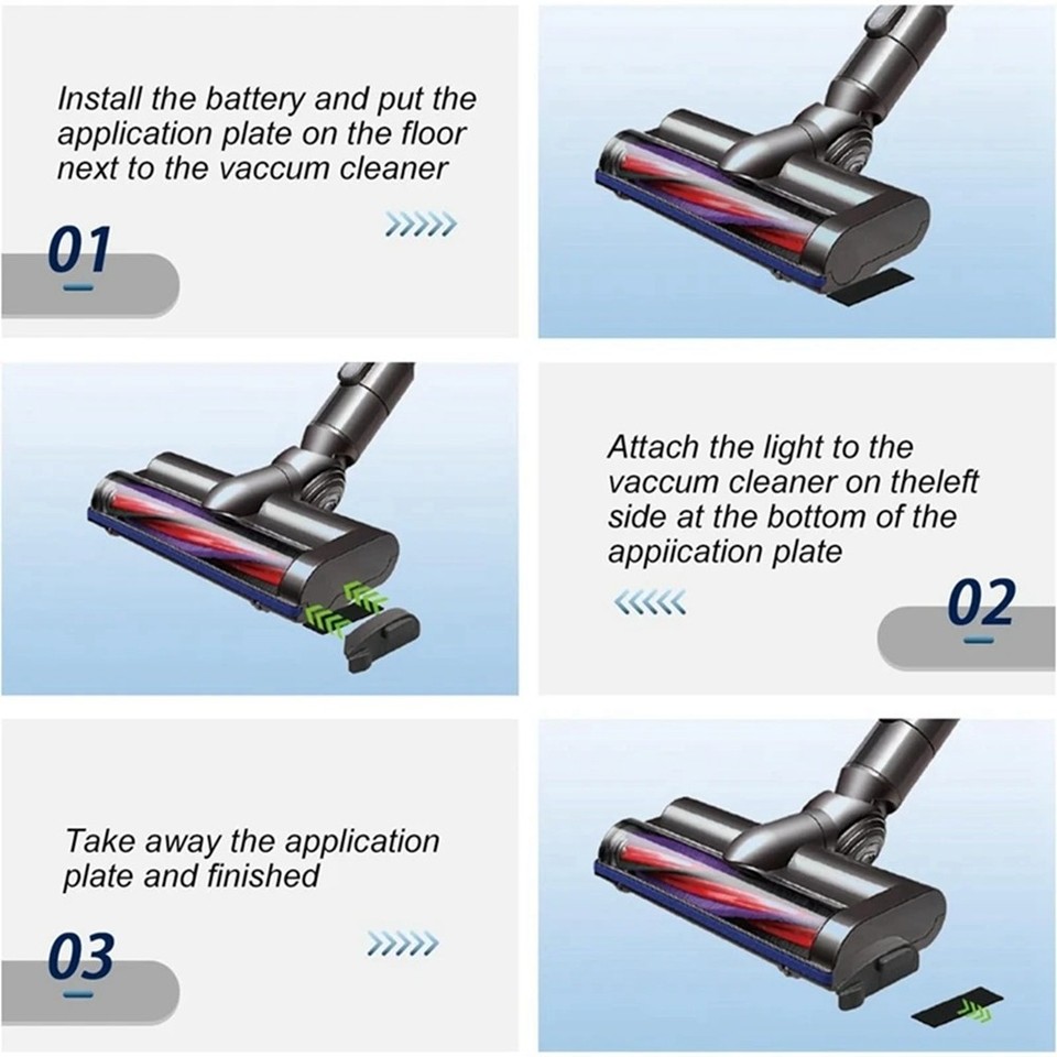 6PCS Staubsauger Laserlichter Tierhaare Katzen Hundefell Staubanzeige ...