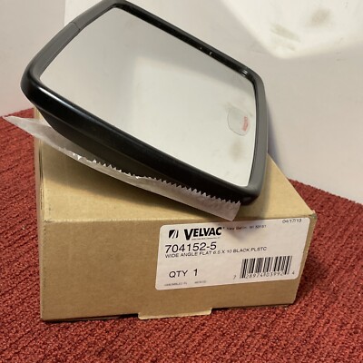 704152-5 NEW VELVAC 6.5" X 10" CONVEX BLACK MIRROR SIDE MOUNT WIDE ...