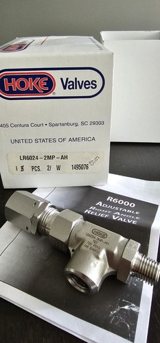 HOKE LR6024-2MP-AH R6000 Adjustable, RIGHT ANGLE RELIEF VALVE; NEW | eBay