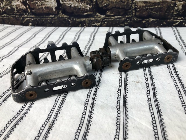 Vintage Shimano Deore XT PD M735 Platform Flat Pedals Toe Clips Retro ...