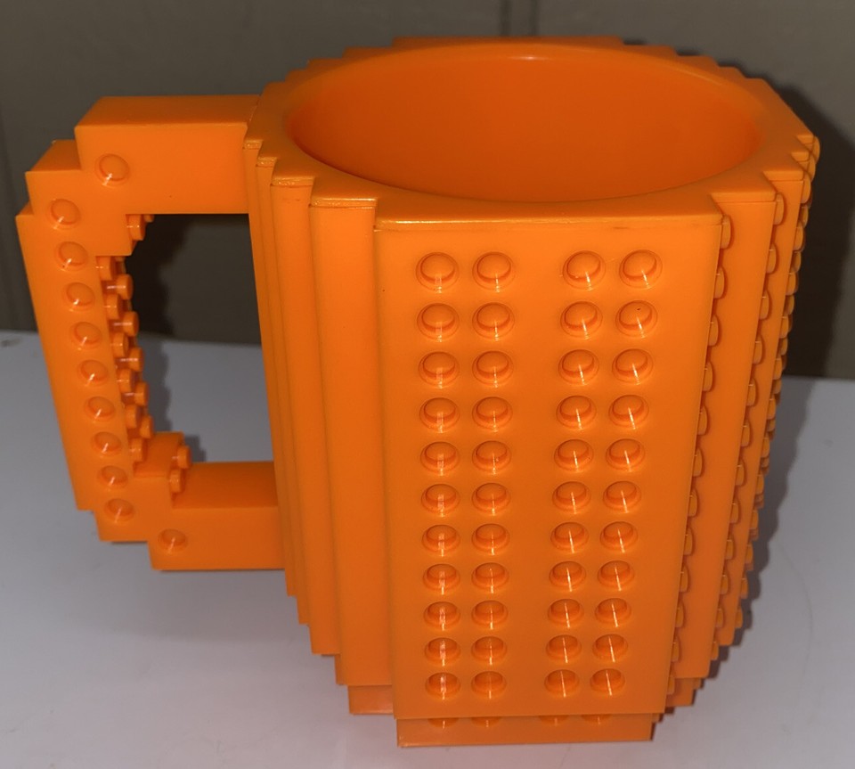 Orange Build On Brick Coffee Mug Cup 12 oz Compatible Major Building ...