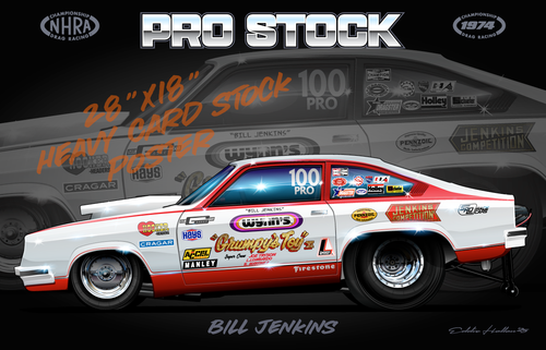 Bill Grumpy Jenkins 1974 Pro Stock Vega- Poster-Banner Print-016 | eBay